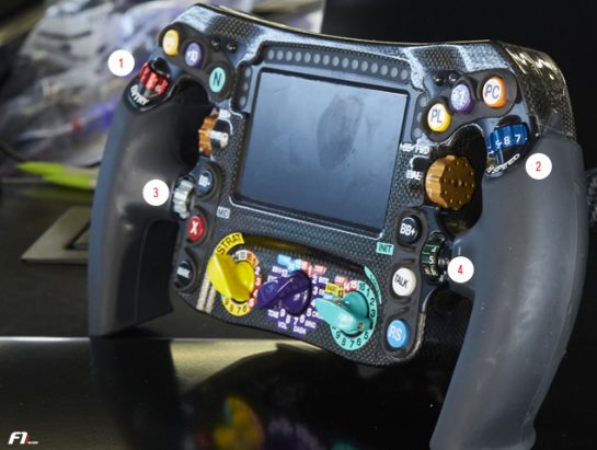 A closer look at Lewis Hamilton's F1 steering wheel - F1i.com