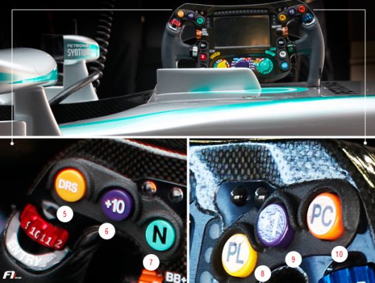 A closer look at Lewis Hamilton's F1 steering wheel - F1i.com