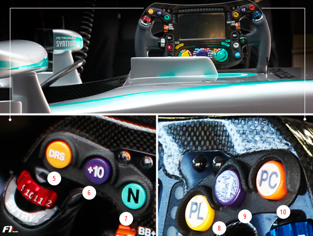 A closer look at Lewis Hamilton's F1 steering wheel - F1i.com