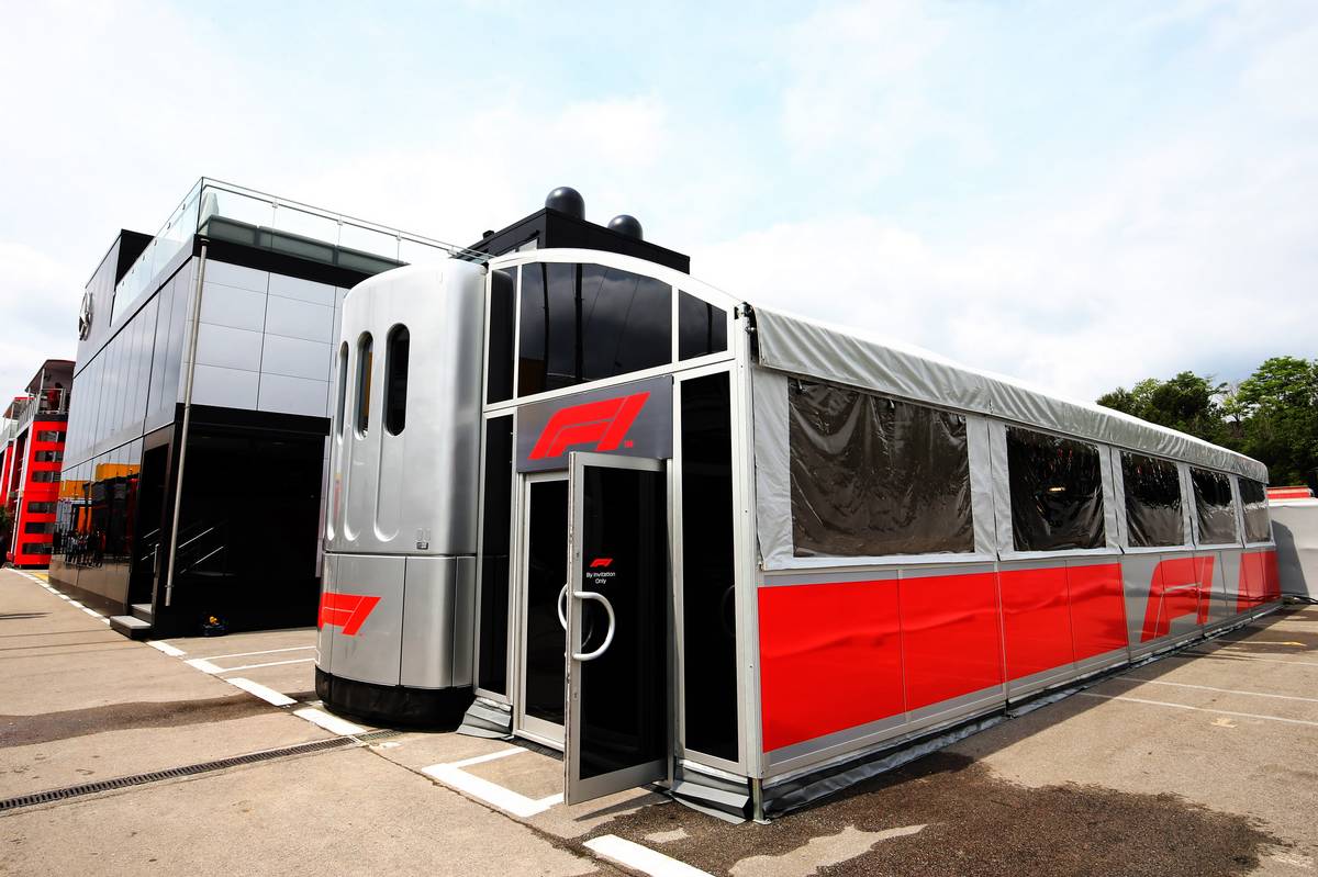 No its not a club, but F1's new motorhome. All up and set for pre ...