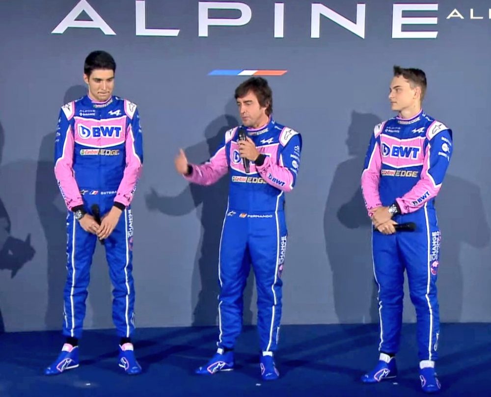 Alpine unveils striking blue and pink 2022 livery
