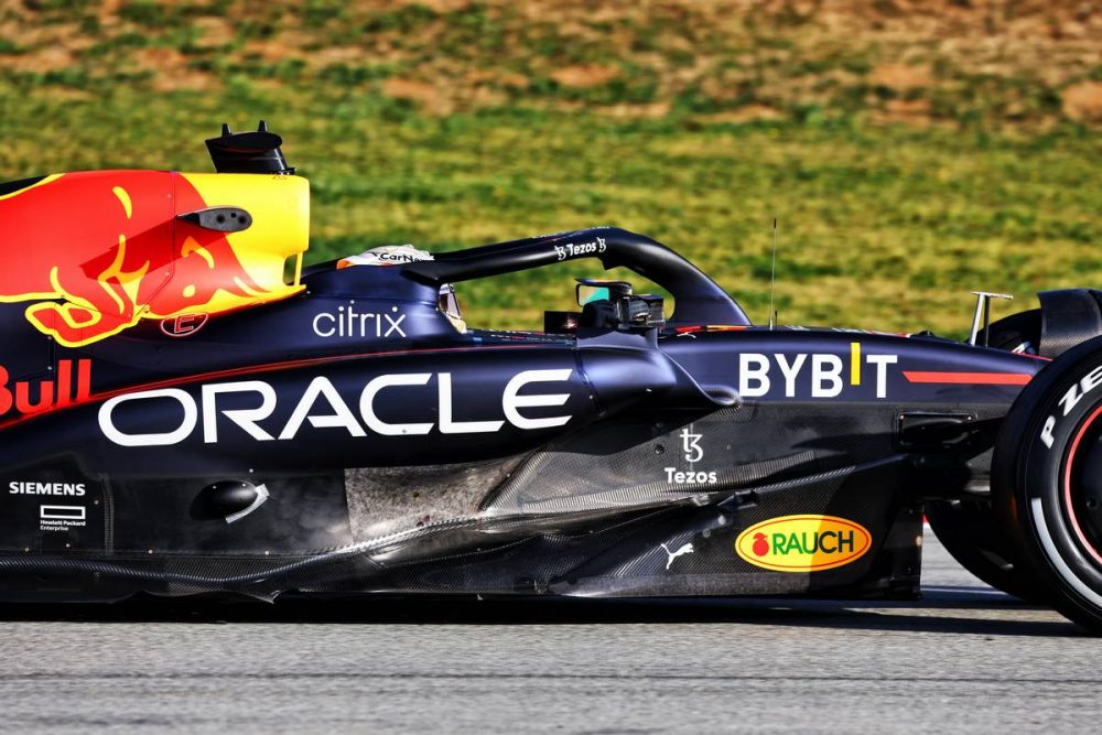 Red Bull's new RB18 breaks cover in Barcelona