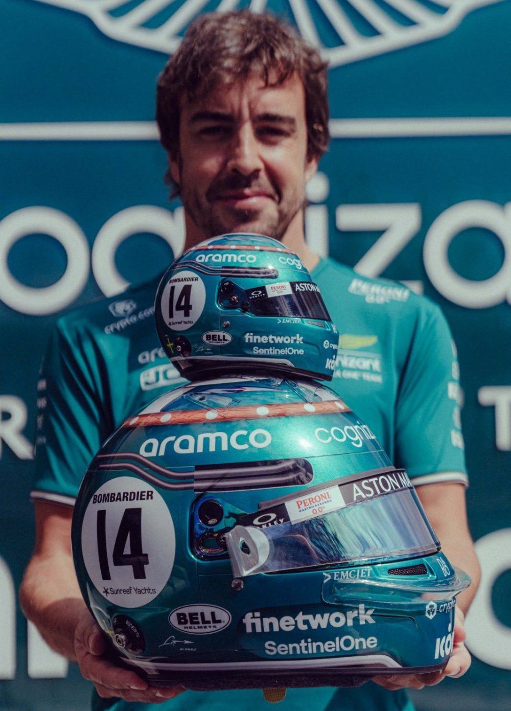 Alonso goes green with vibrant helmet makeover