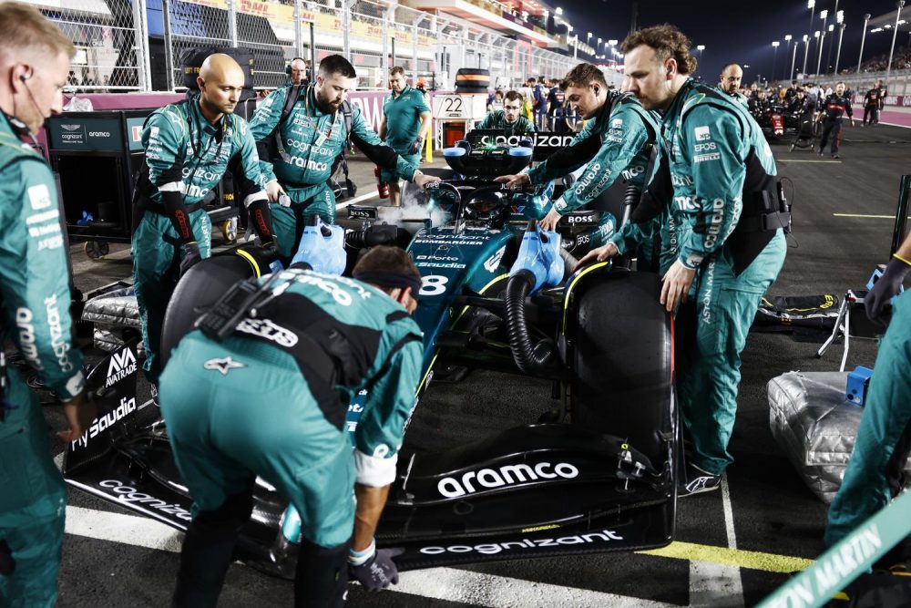 Stroll and trainer ‘all cool’ after garage flare-up