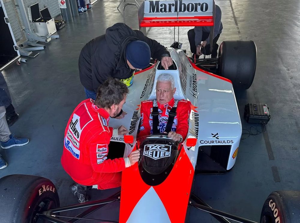 Alonso’s father and son dream, painted in Senna red