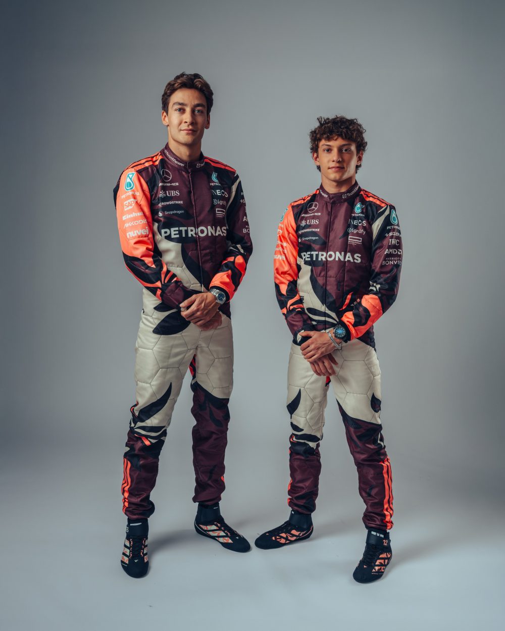 Mercedes race suits bring the fiesta to Miami