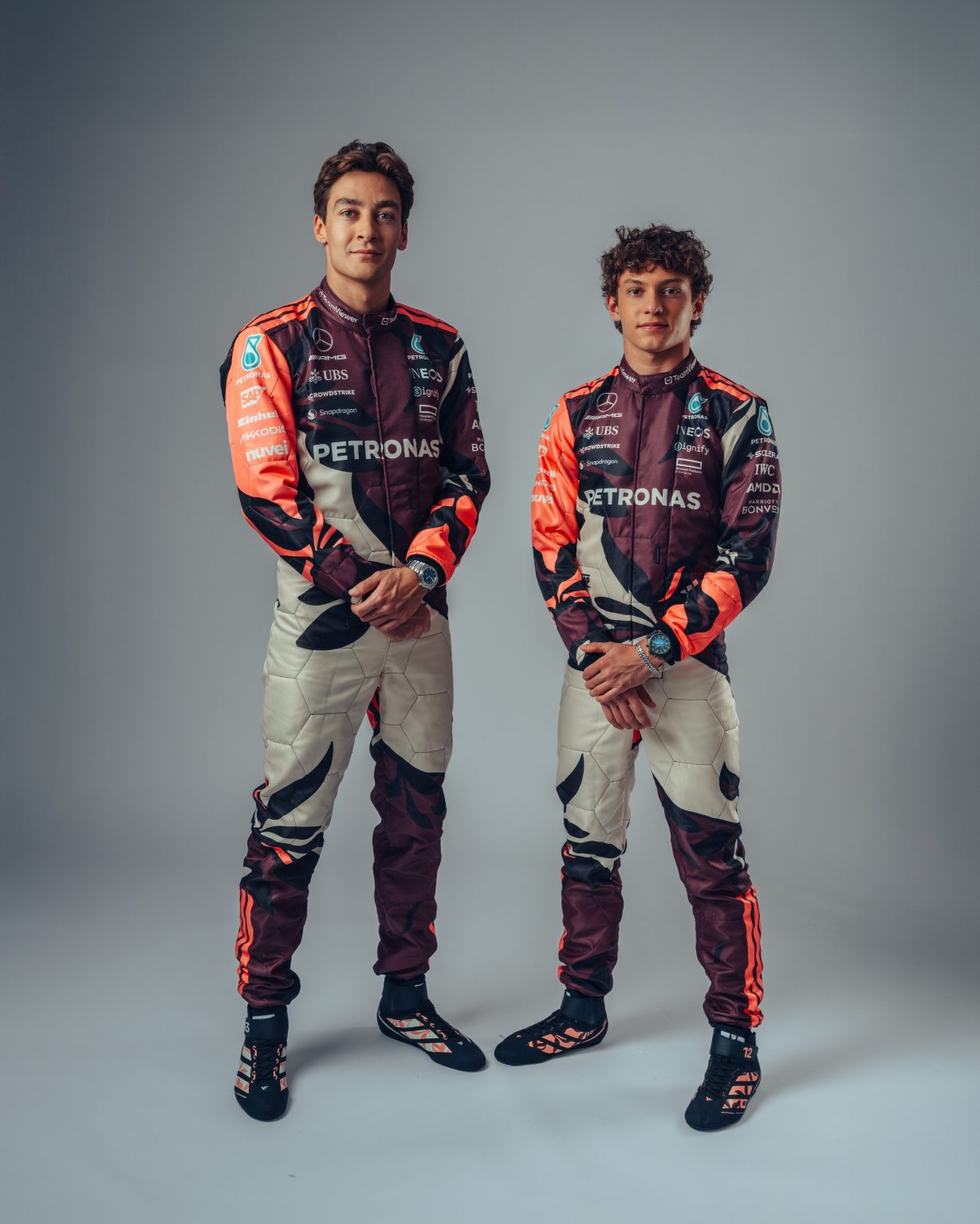 Mercedes race suits bring the fiesta to Miami