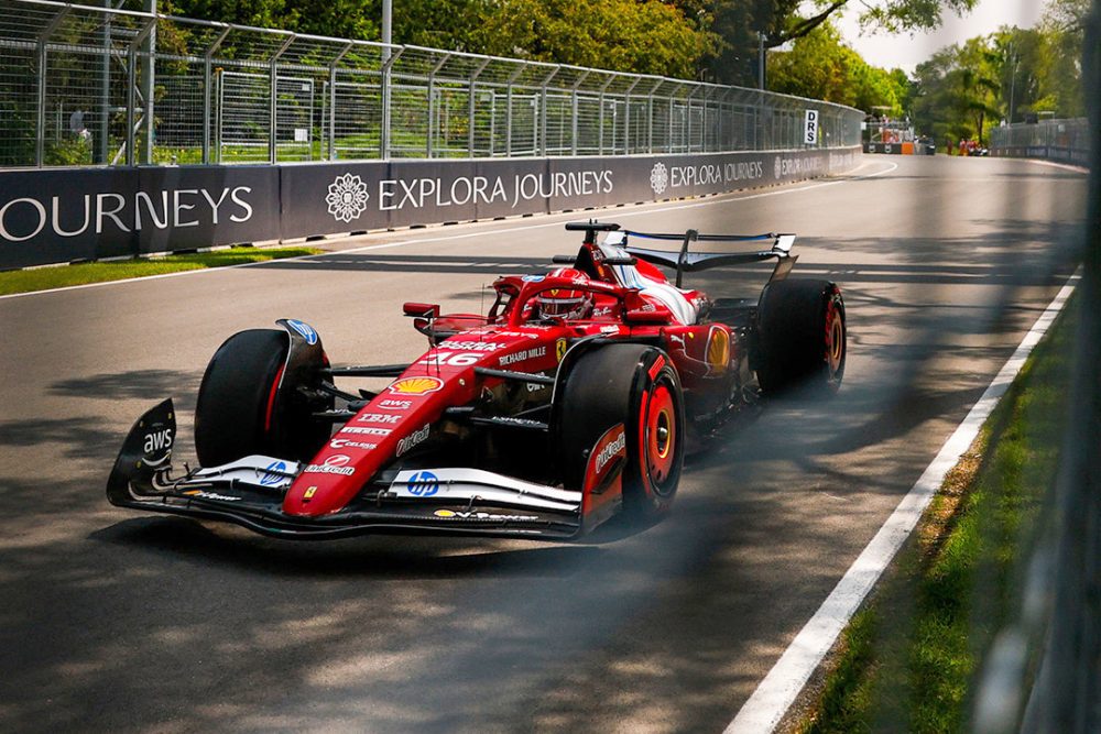 Leclerc sidelined from FP2 in Canada after heavy crash