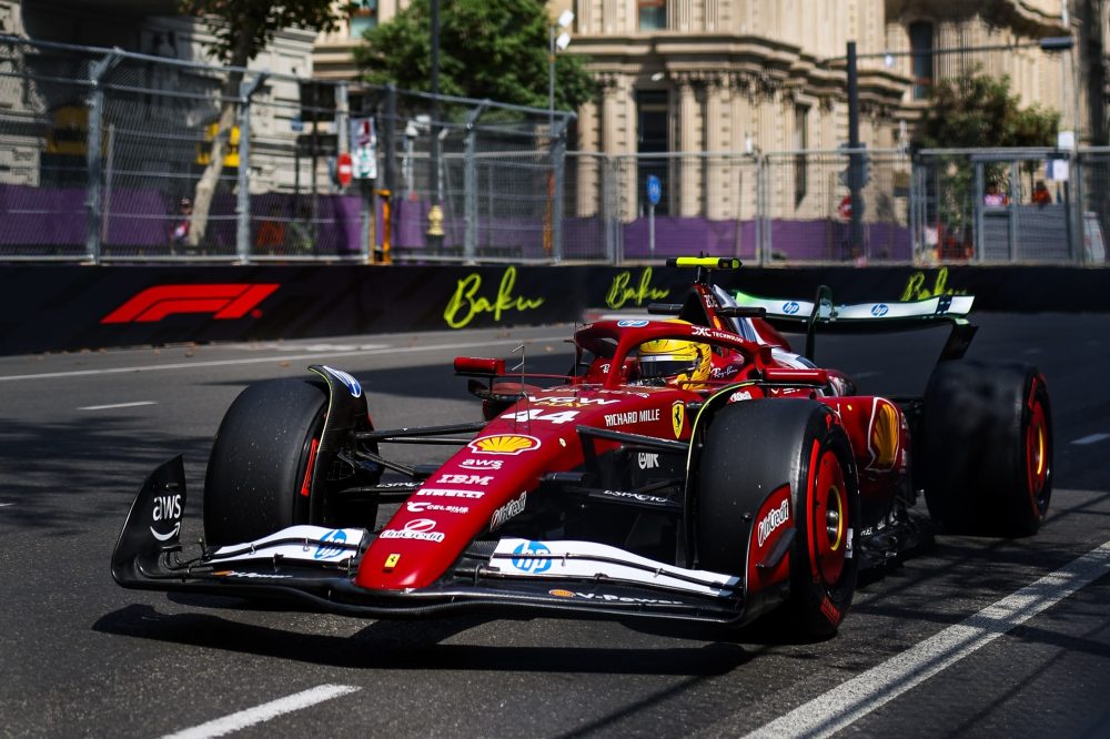 F1i Look back: Practicing social distancing, in the style of JYS