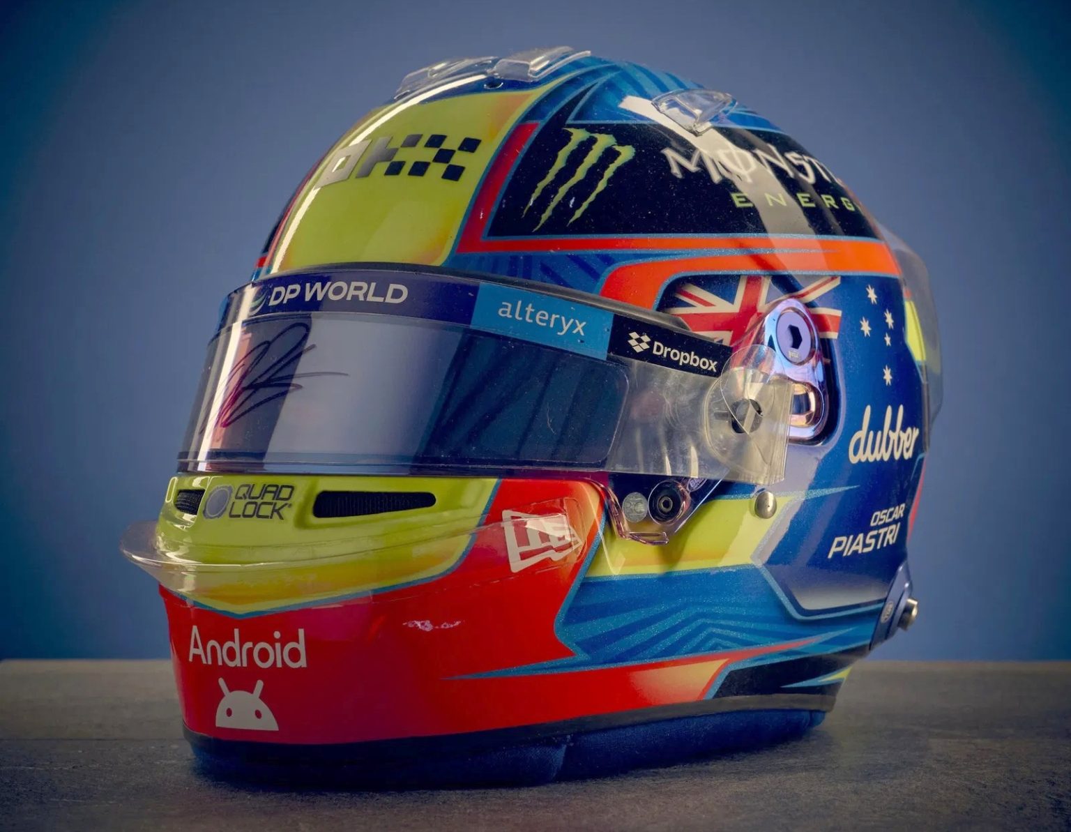 Helmet of hope: Piastri’s gift fuels £50k for kids' cancer battle