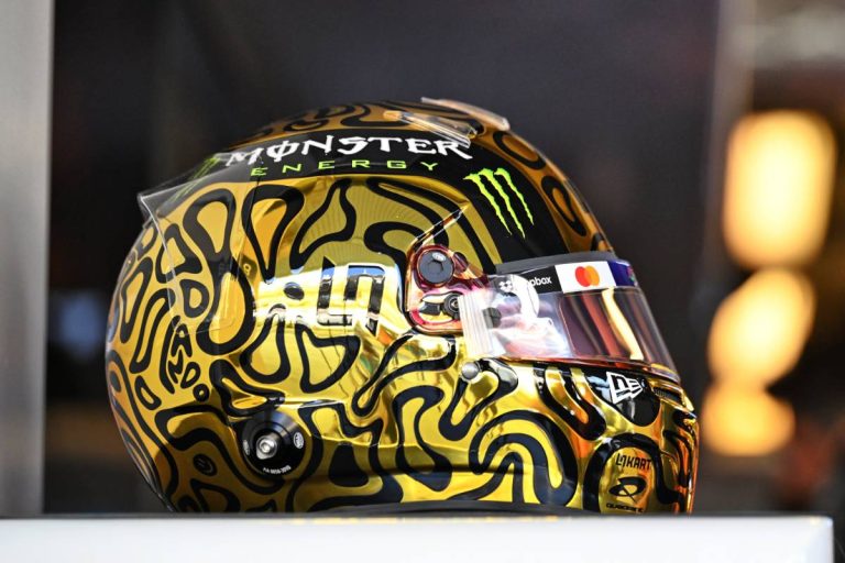 Lando Norris rolls out in true ‘LN1’ champion fashion